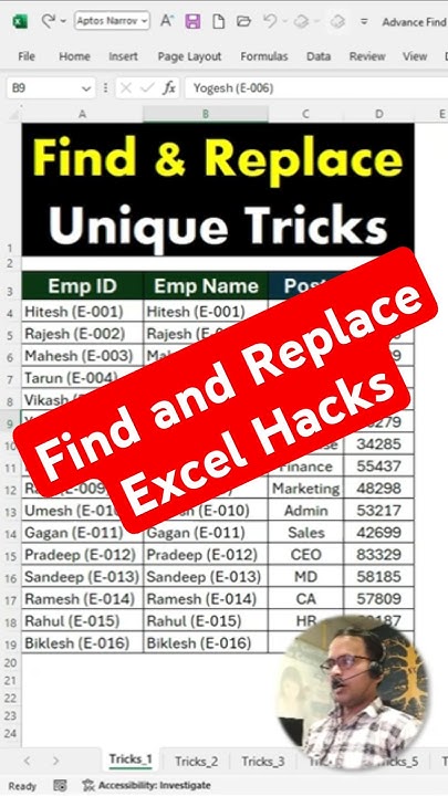 Find and Replace Unique Trick🔥 | Find and Replace in Excel | Advance Find and Replace Tips ...