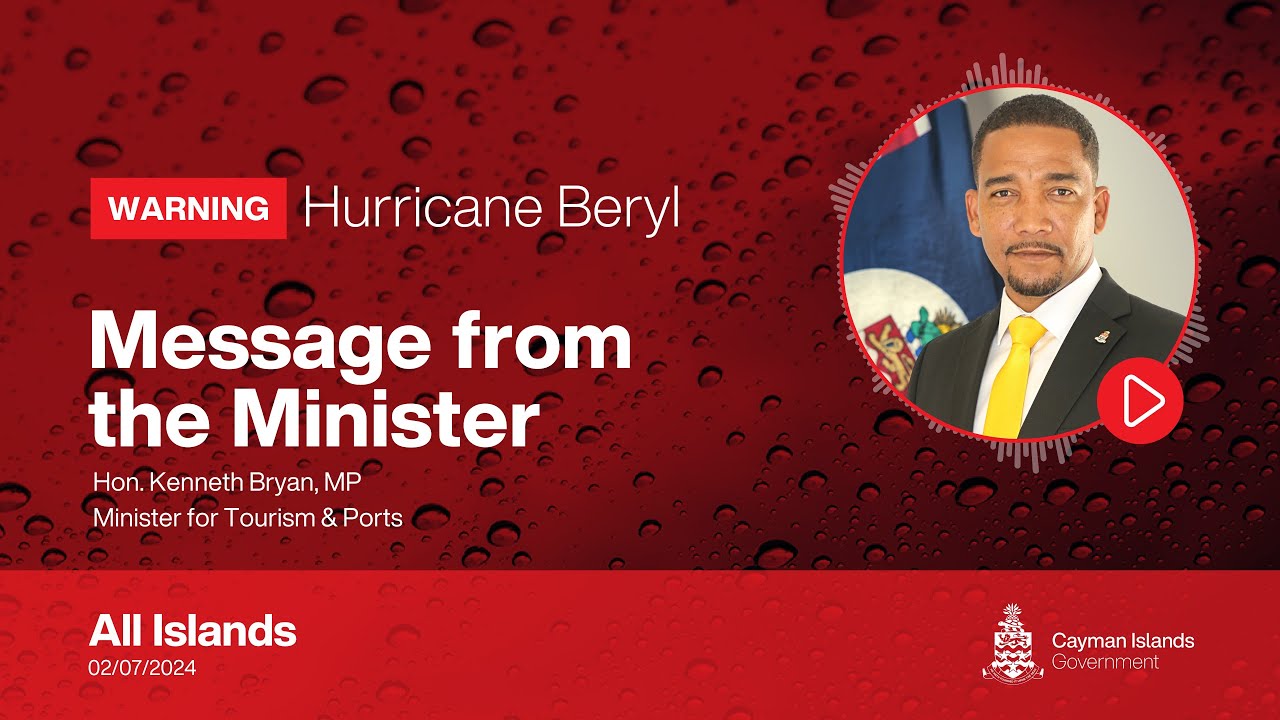 Minister Kenneth Bryan | Hurricane Message | 02 July 2024 - YouTube