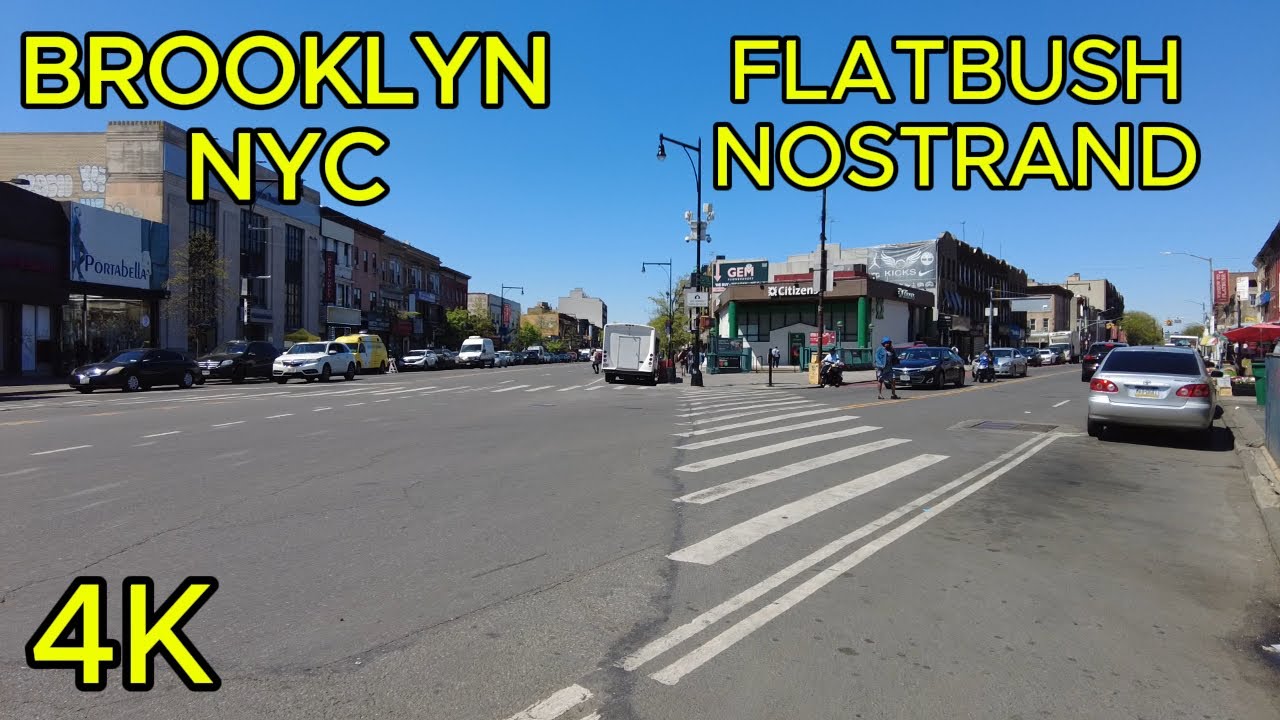 Walking Flatbush From JUNCTION VIA Nostrand AVE To CHURCH AVE Brooklyn ...