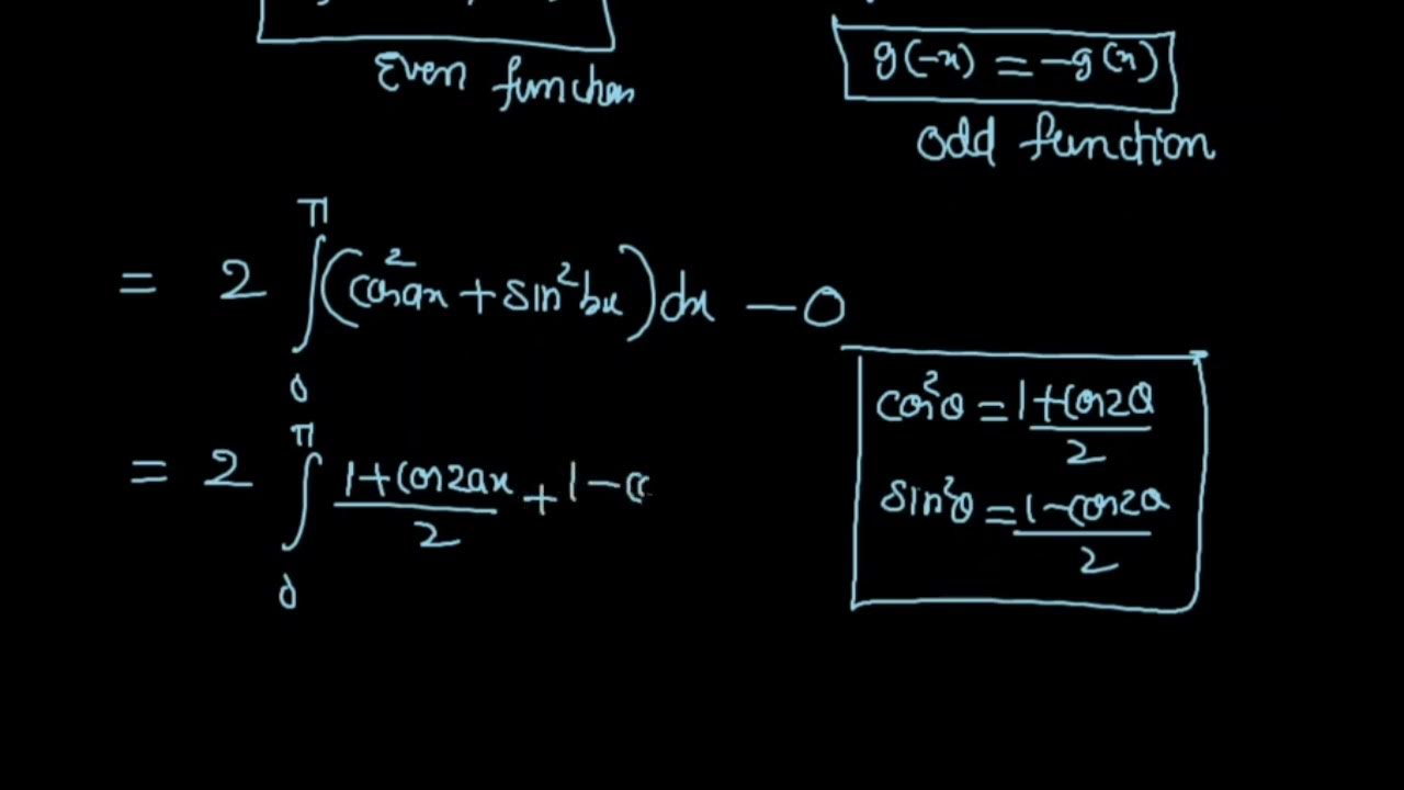 Integration of even function and odd functions PYQs|| 12th CBSE ||Maths ...