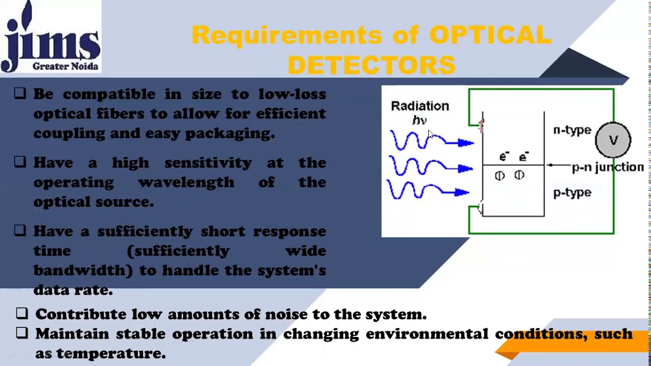 22 OPTICAL DETECTOR & Its PROPERTIES - YouTube
