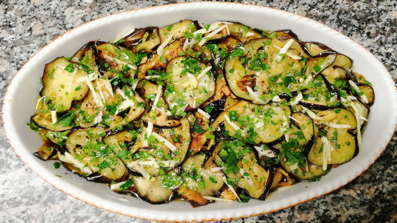 Melanzane all,aglio,olio,aceto/Eggplant with garlic ,vinegar. - YouTube