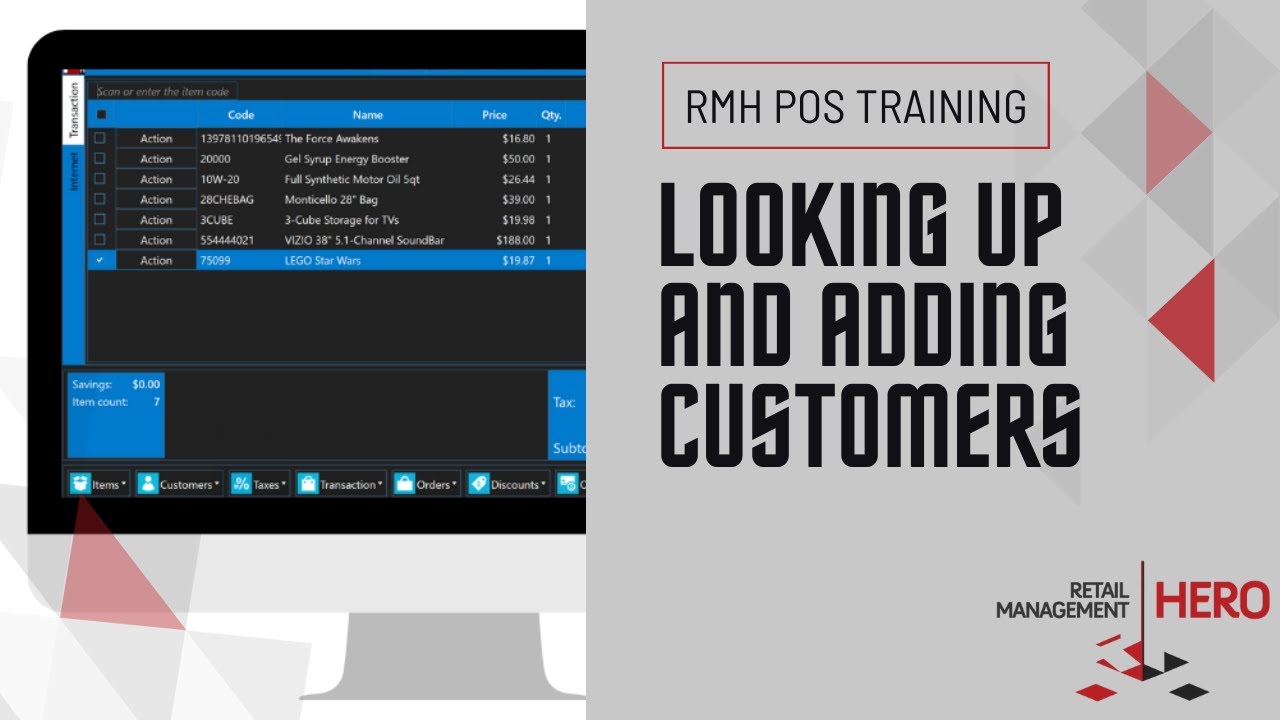 Looking up and Adding Customers in RMH POS - YouTube