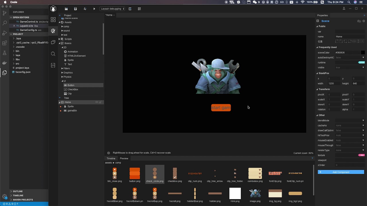 layabox ui positioning - YouTube