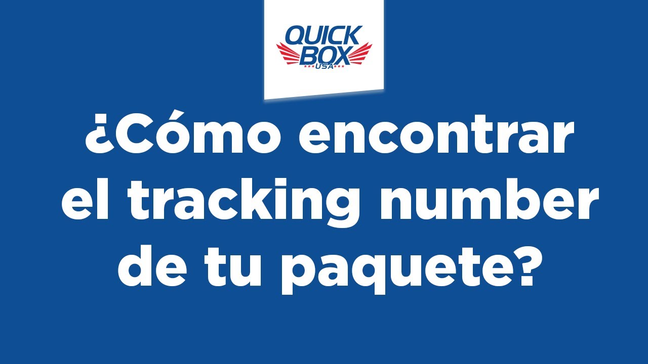 COMO ENCONTRAR EL TRACKING NUMBER DE TU PAQUETE - YouTube