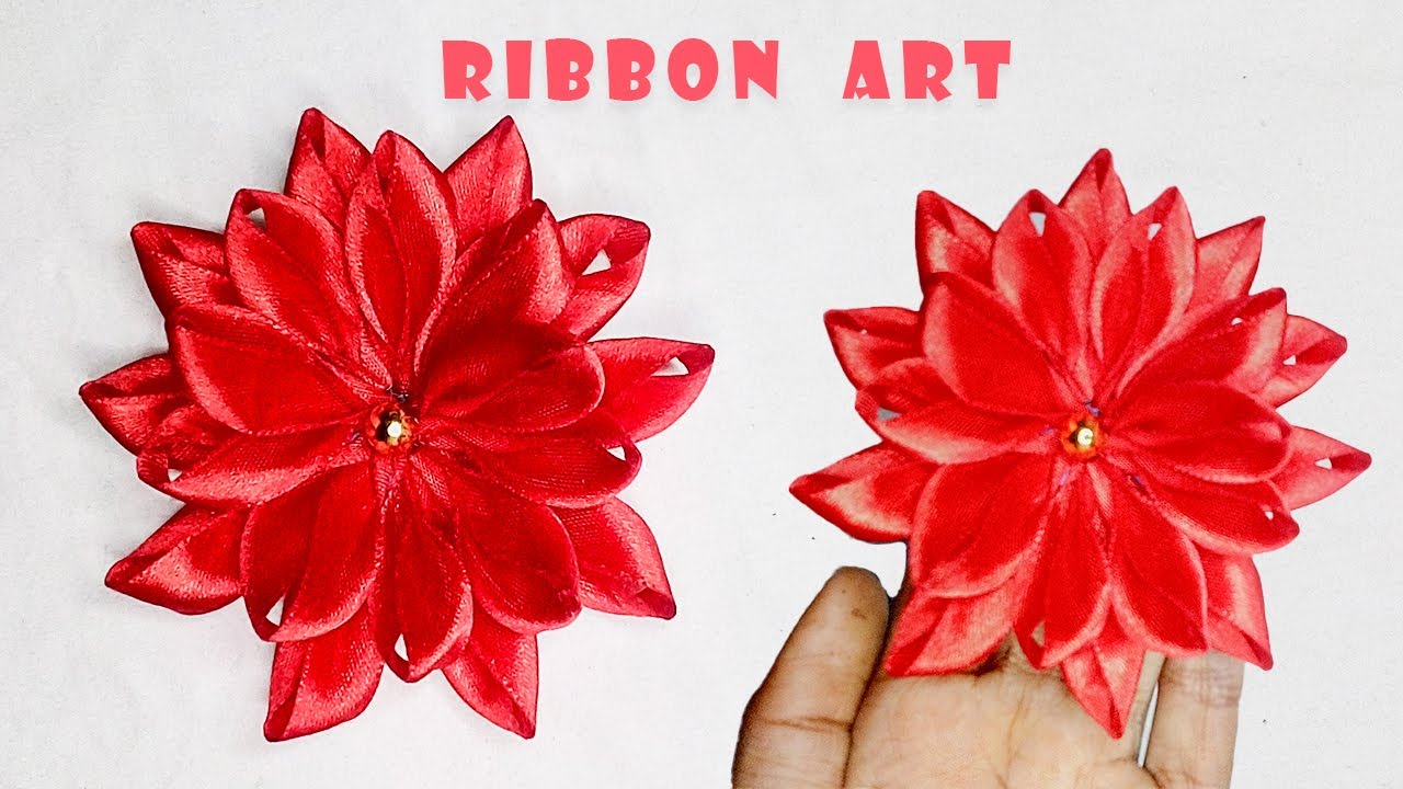 Red flower craft ideas step by step | Design - 82 | SR Creative Ideas ...