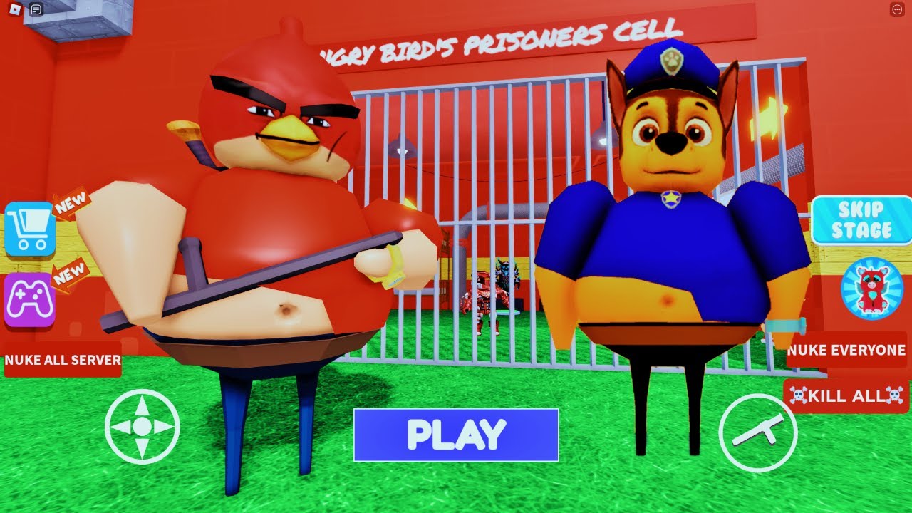 NEW! ANGRY BIRDS BARRY'S PRISON RUN! OBBY | ALL JUMPSCARES | FULL ...