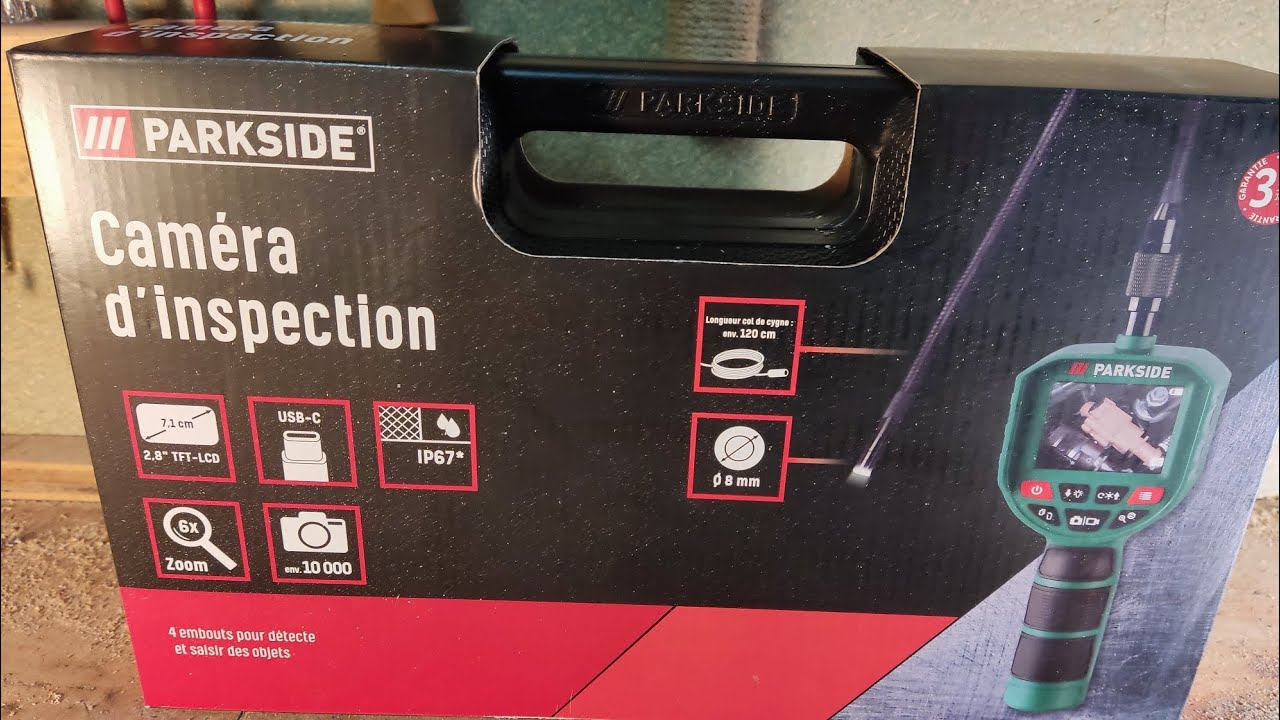 déballage,découverte,premier allumage de la caméra d'inspection ...