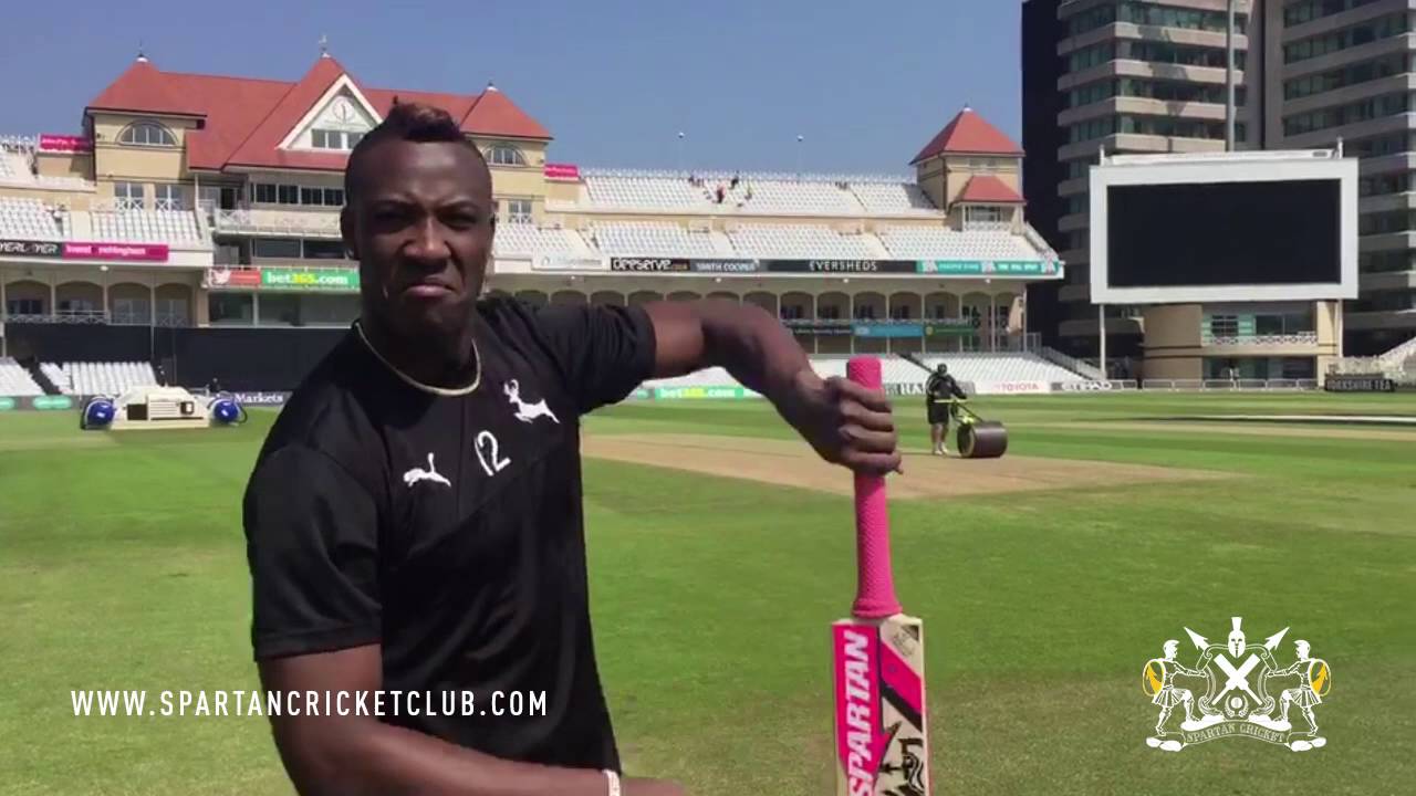 Andre Russel swings his Spartan Bat - YouTube