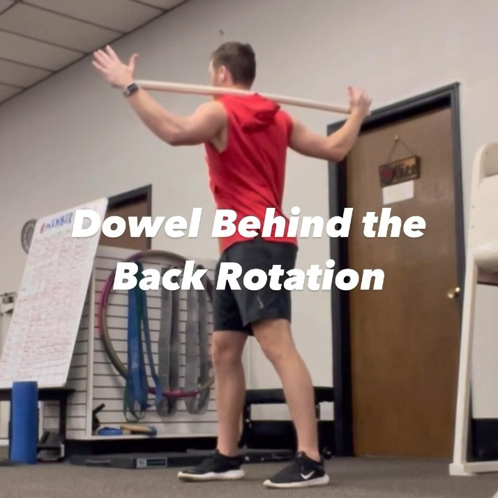 Dowel Behind the Back Rotation #trainlikethepros - YouTube