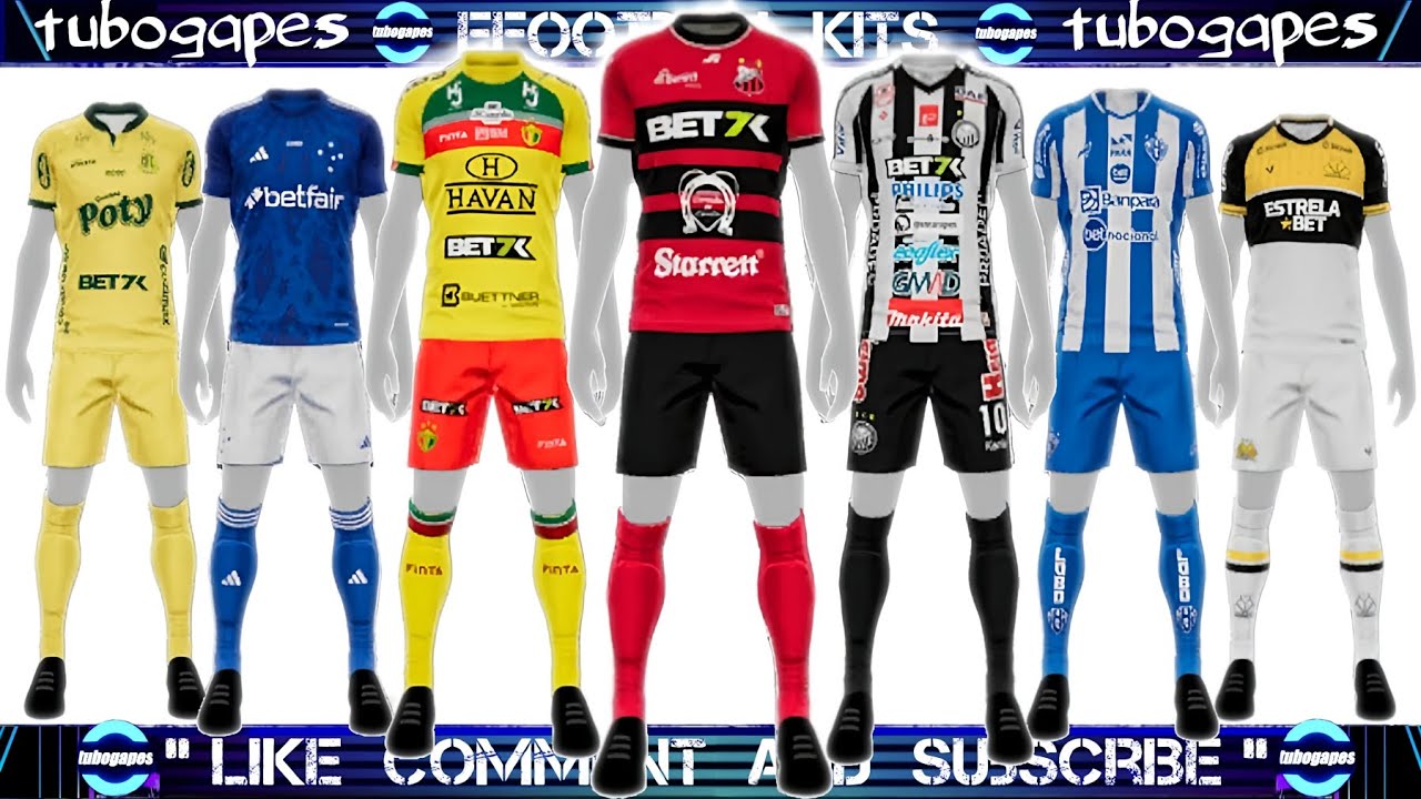 New Kits Update! Brasileirao Assai X Brasileirao Betano eFootball 2024🔥 ...