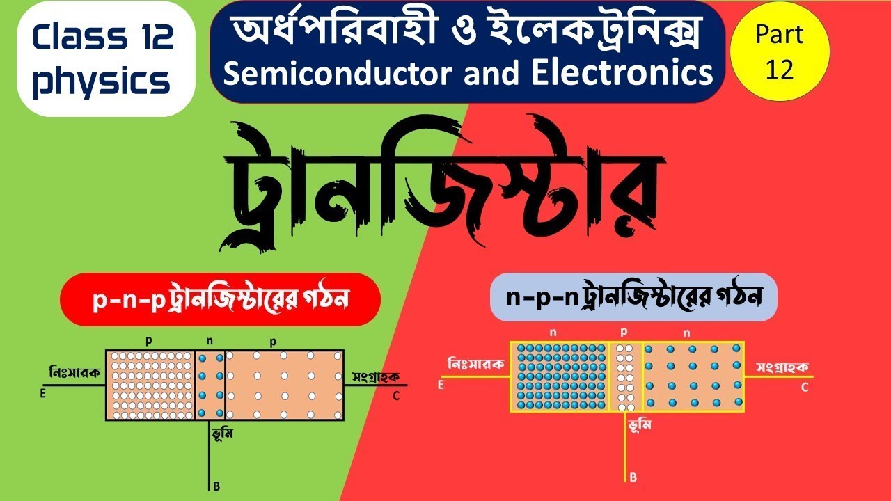 Working of transistor in bangla class 12 | semiconductors and ...
