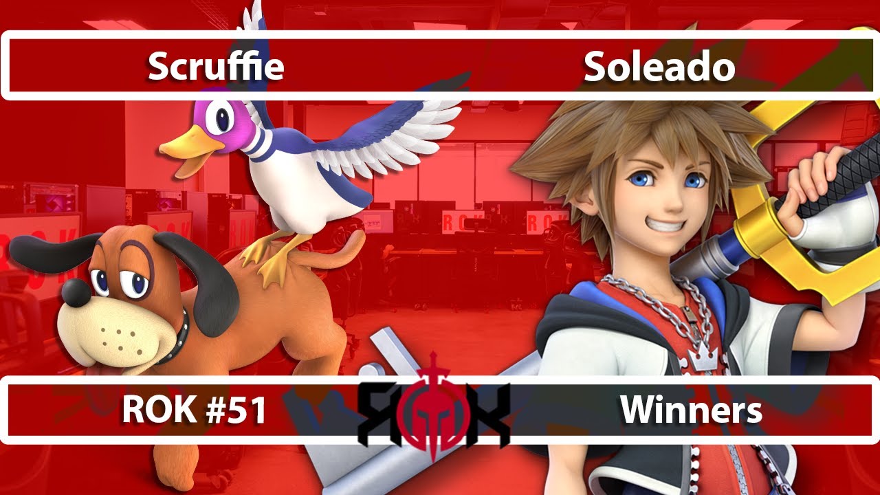 Scruffie (Duck Hunt) vs Soleado (Sora) - ROK Esports Smash Ultimate #51 - WR2 - YouTube