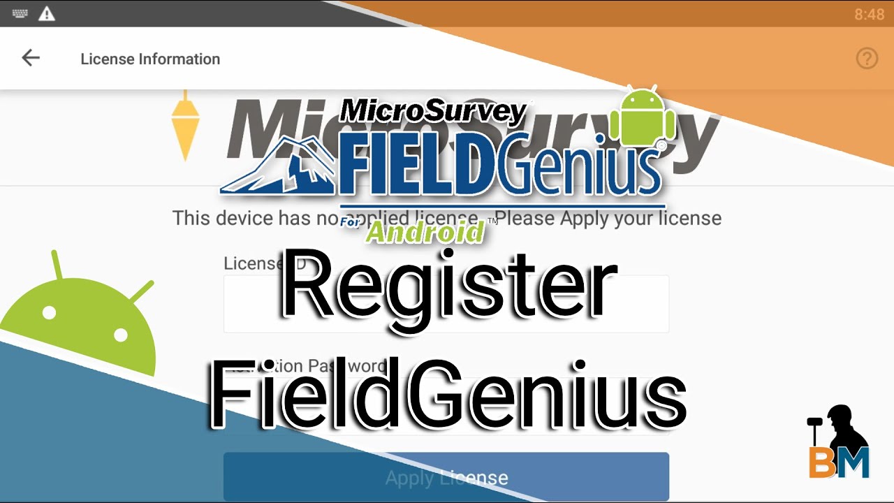 FieldGenius for Android: Registering FieldGenius | Bench Mark - YouTube