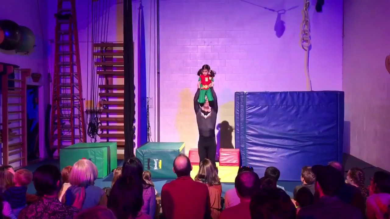 Father & 3 Year-old Daughter: Batman & Robin Acrobatics - YouTube