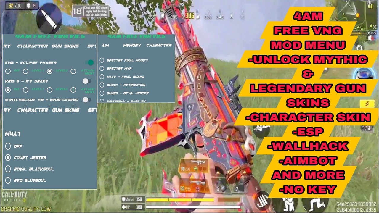 CODM VIETNAM(VNG) 1.8.40 MOD MENU | UNLOCK ALL MYTHIC AND LEGENDARY GUN ...