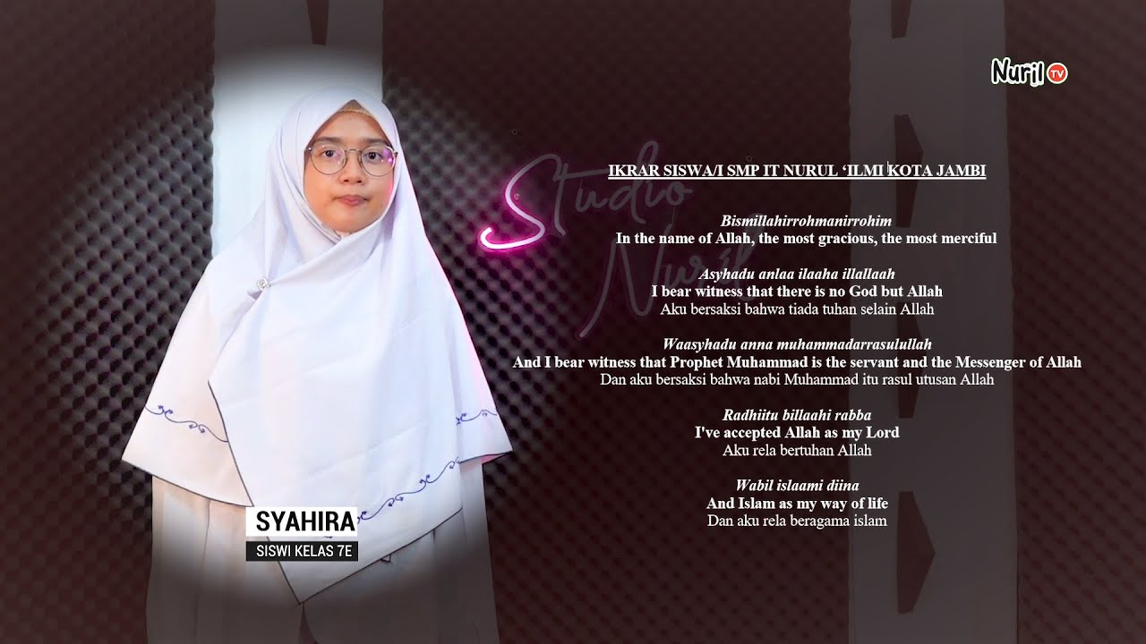 IKRAR PAGI & JANJI PELAJAR ISLAM | SMPIT NURUL 'ILMI JAMBI - YouTube