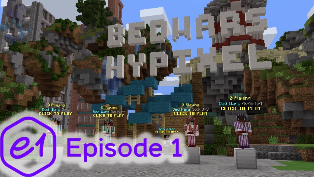 minecraft hypixel bedwars ep 1 - YouTube
