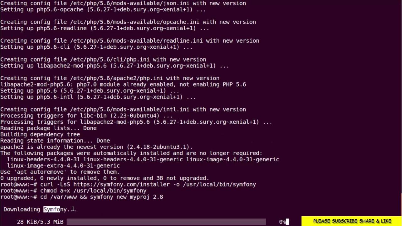 How To Install Symfony 3 Framework on Ubuntu 16 - YouTube