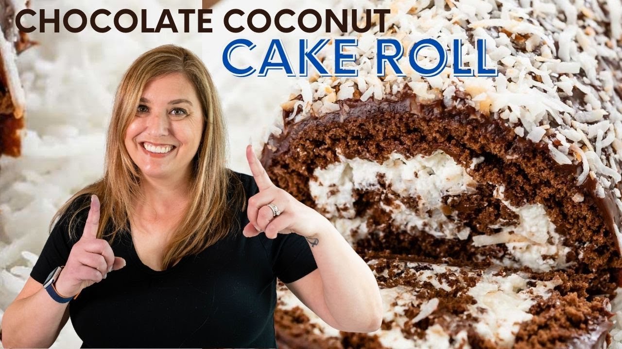 Chocolate Coconut Cake Roll - YouTube