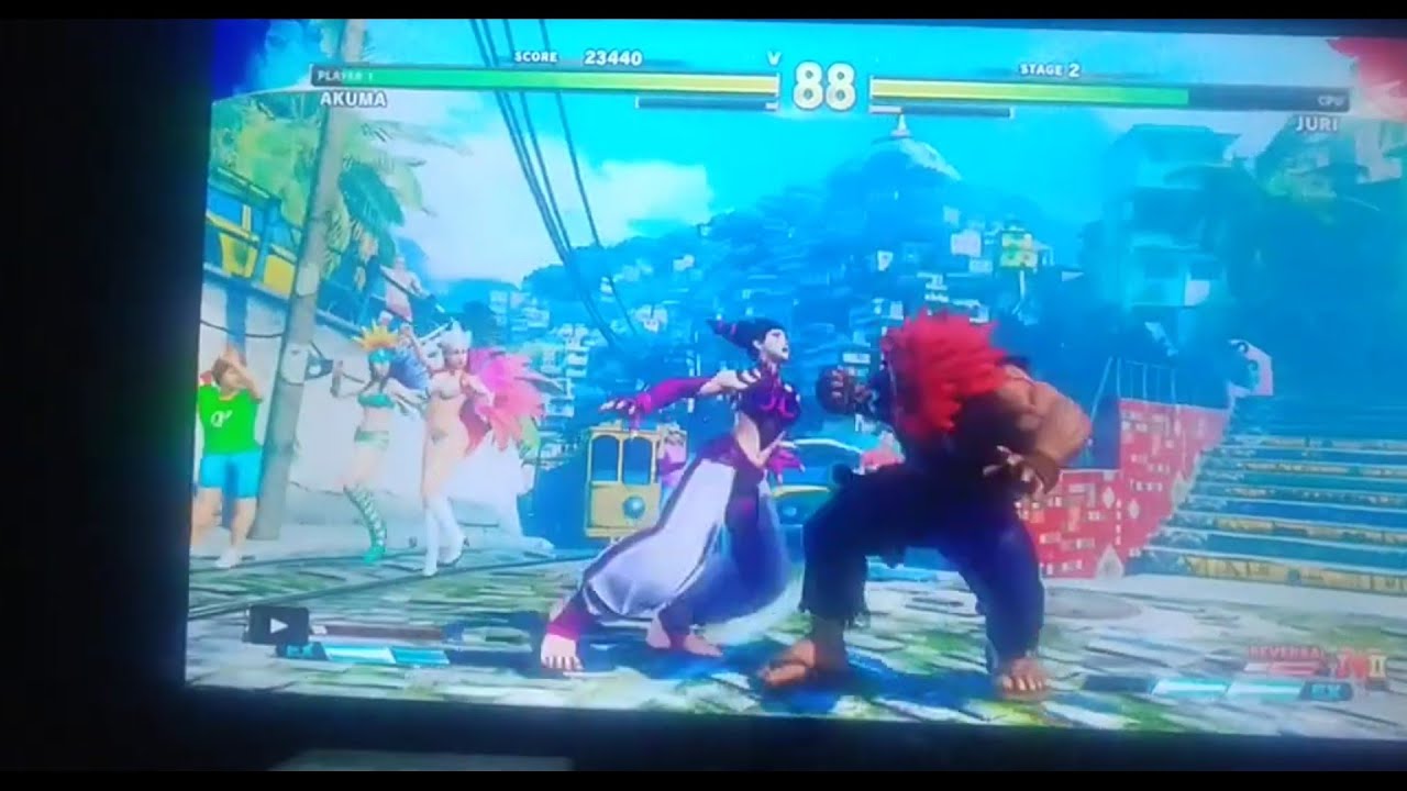 Streetfighter 5 Champion Edition Akuma Kick Throw on Juri Sf4Outfit ...