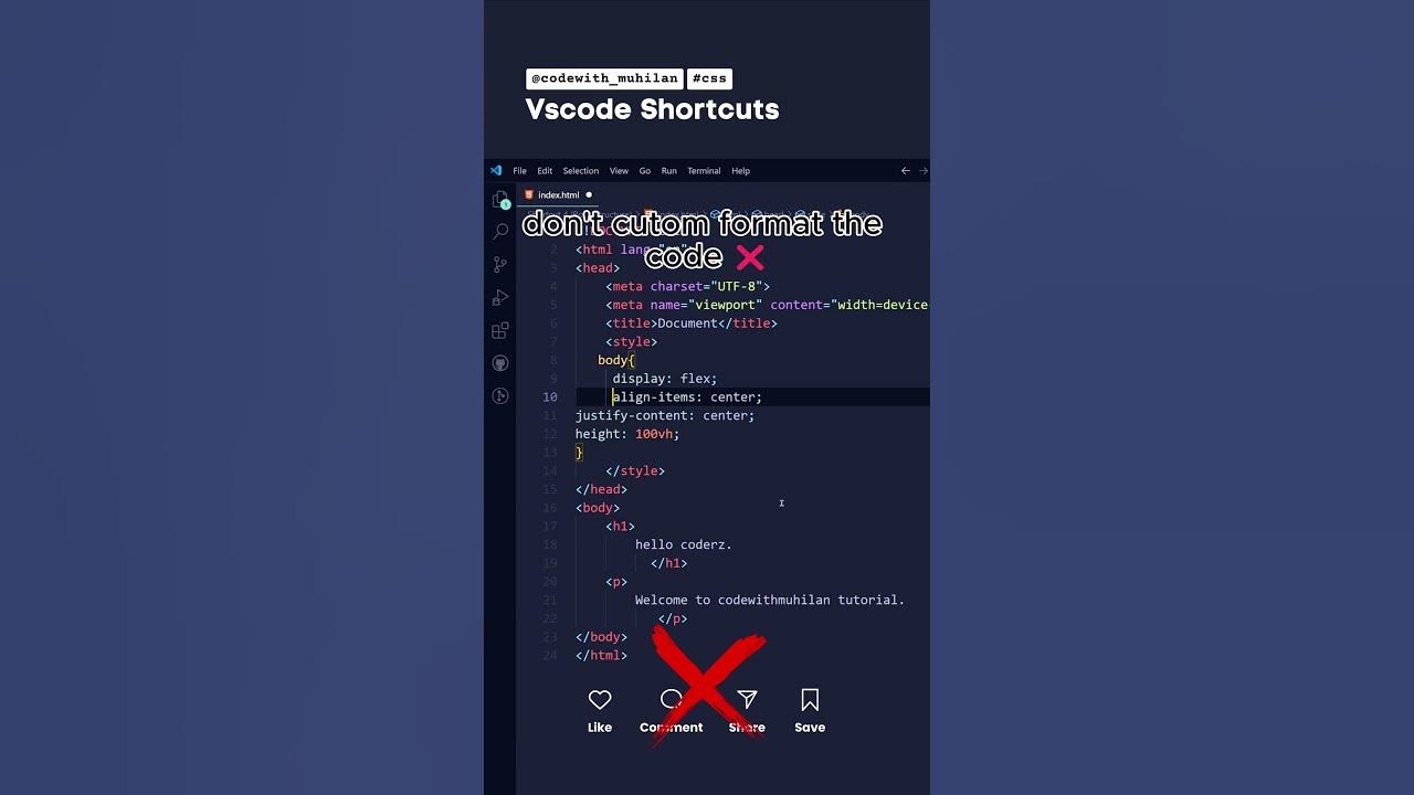 Vscode Shortcuts #css #coding #vscode #Website #frontenddeveloper - YouTube