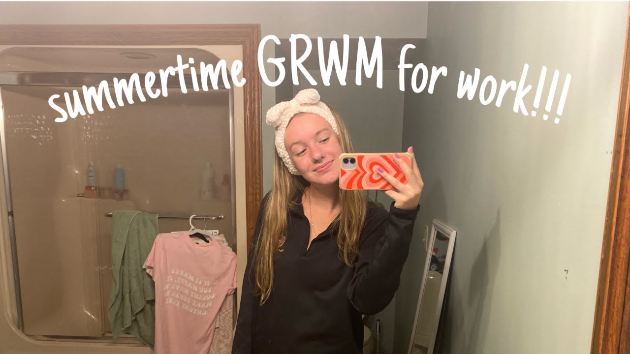 productive summer morning routine, grwm for work! - YouTube