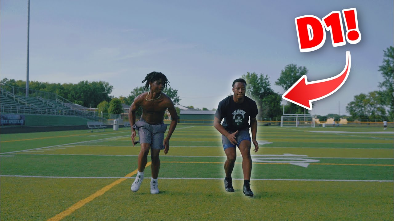 I Trained With A D1 Football Player… - YouTube