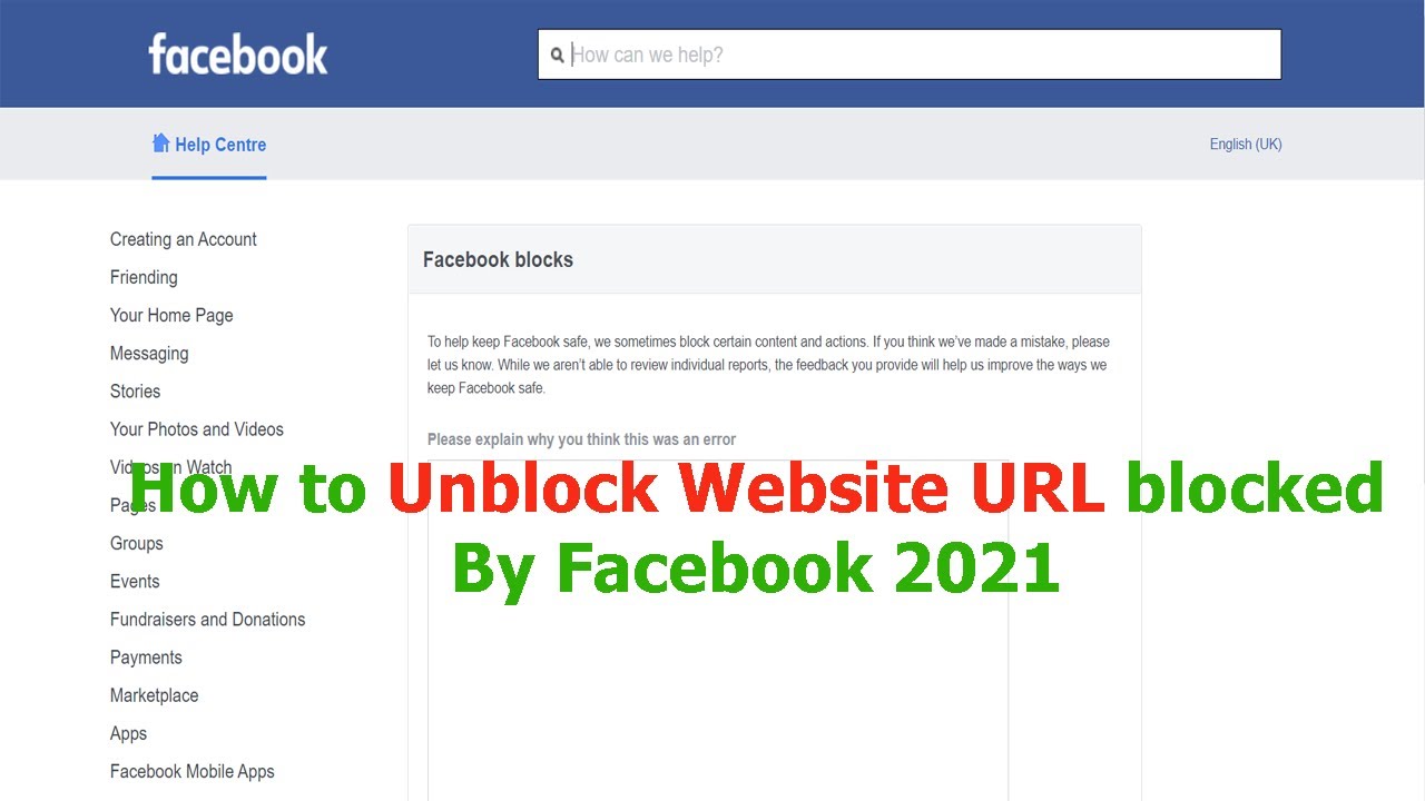 How to Unblock Website URL blocked By Facebook 2021 - YouTube