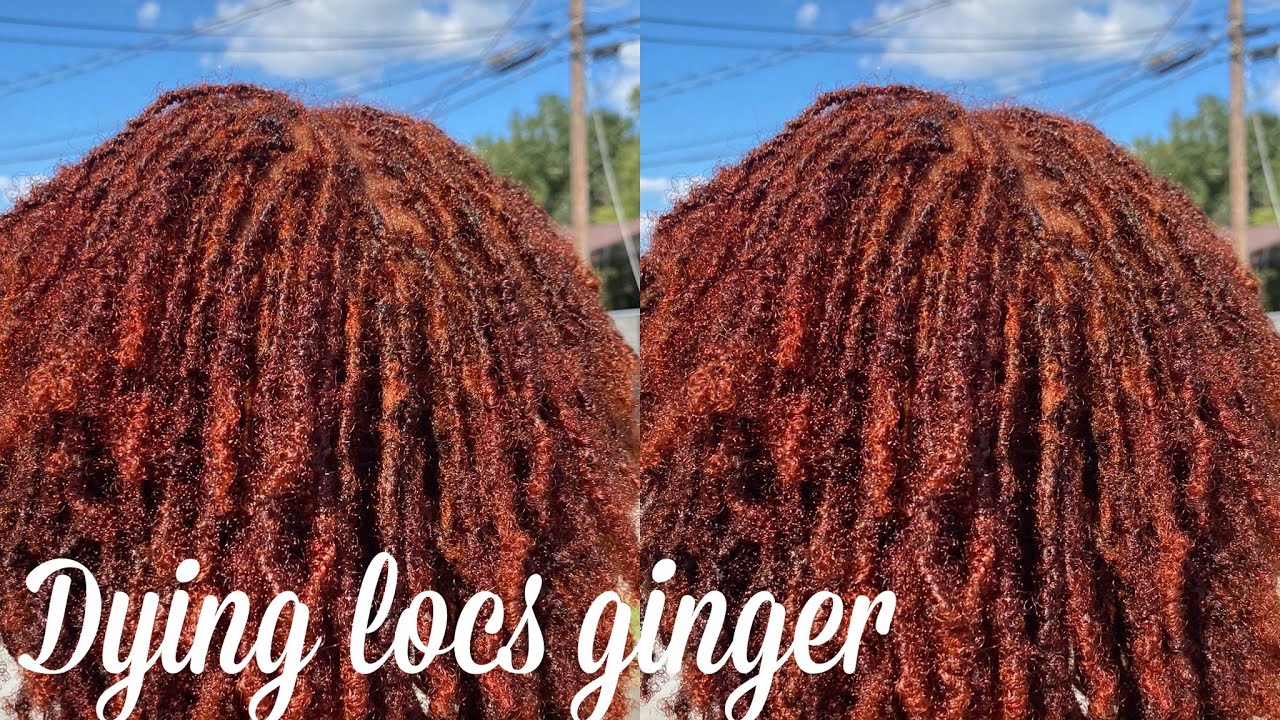 DYING LOCS GINGER //WATCH ME WORK //LOC TRANSFORMATION - YouTube