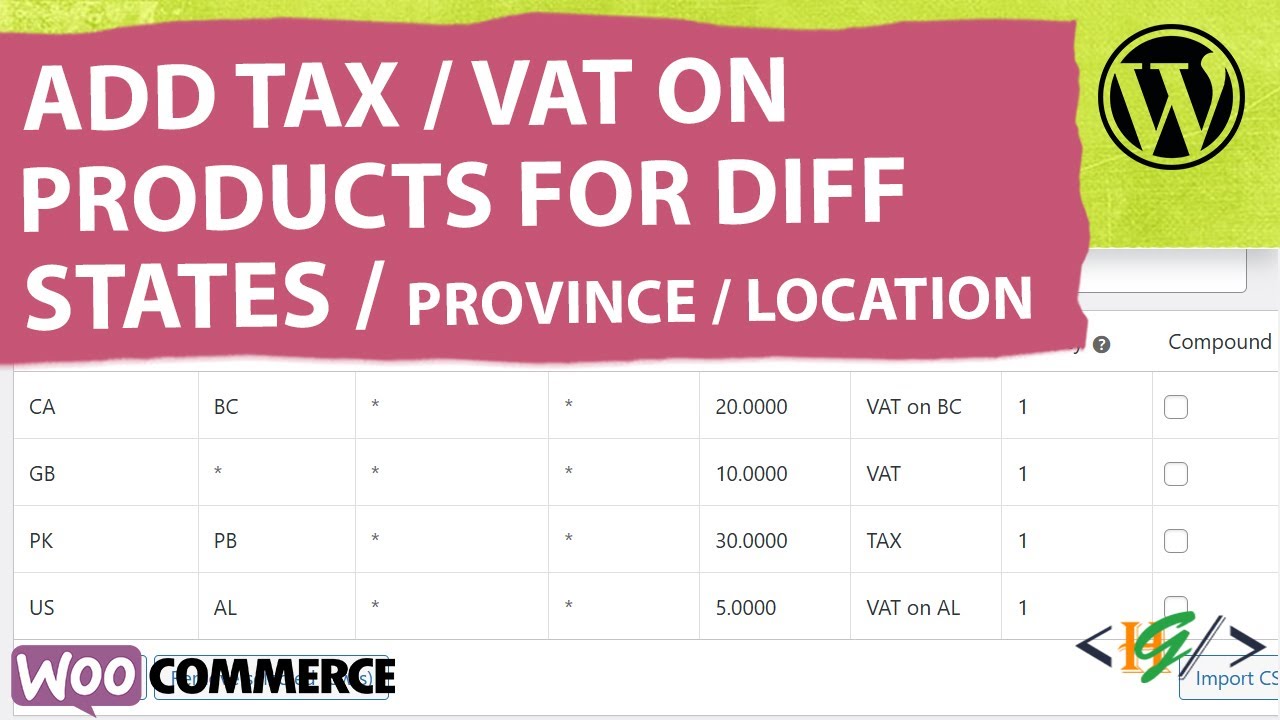 How to Configure VAT / Tax Rate on Products for Multi States ...