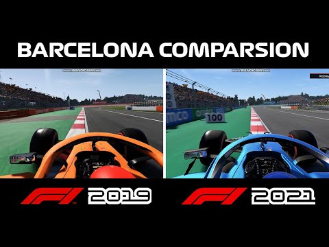 F1 2019 VS F1 2021 GAME COMPARISON | SPAIN - YouTube