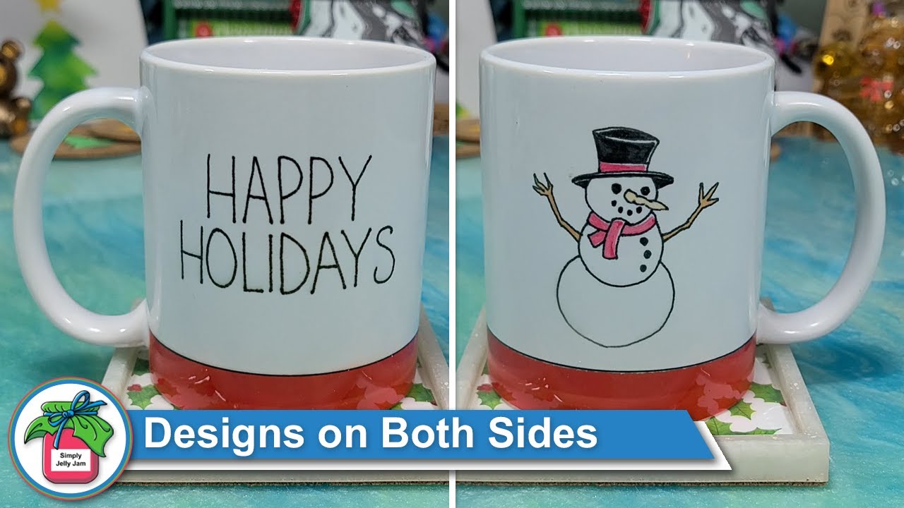 Cricut Infusible Ink Pen | "Happy Holidays" and Snowman Mug - YouTube