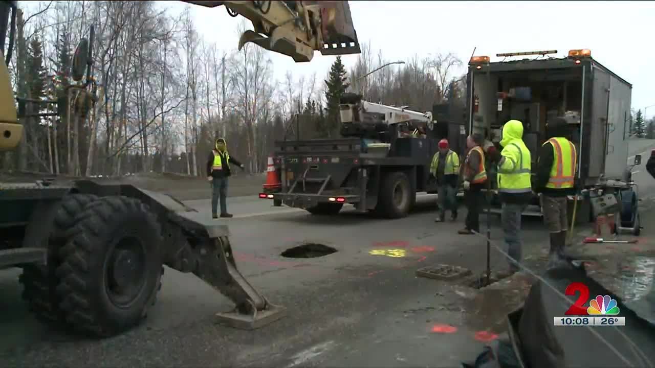 Storm pipe collapse leads to Airport Heights sinkhole, road closure ...