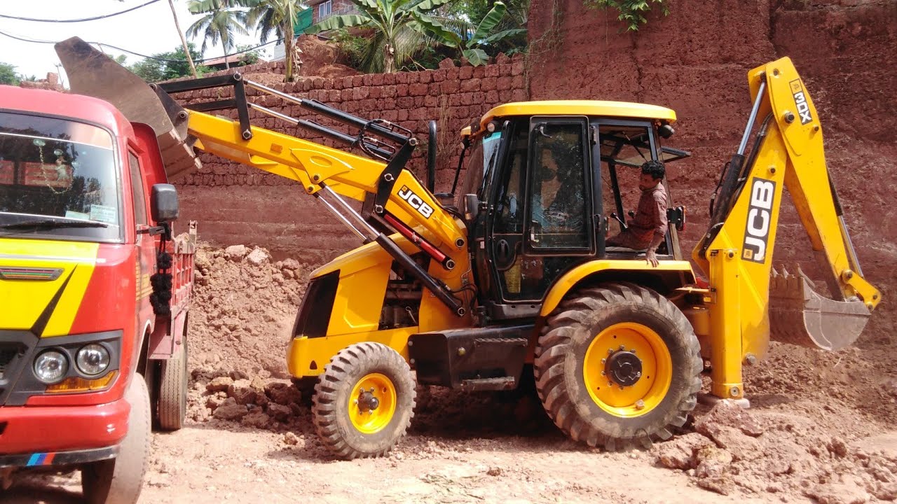 JCB Work | Jcb making flat land surface | Jcb taking Soil | Jcb digging ...