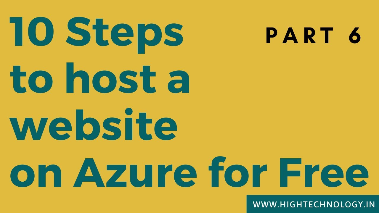 Hosting a website on azure | Hosting website on Azure | Website on ...