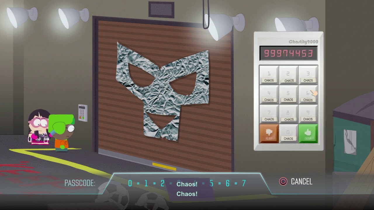 South Park The Fractured But Whole Professor Chaos Password - YouTube