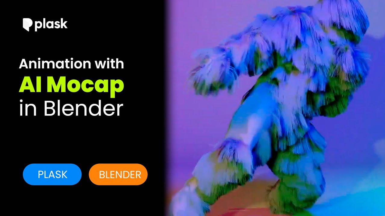 Plask Motion: Fur Monster👻 Animation with AI Mocap in Blender - YouTube