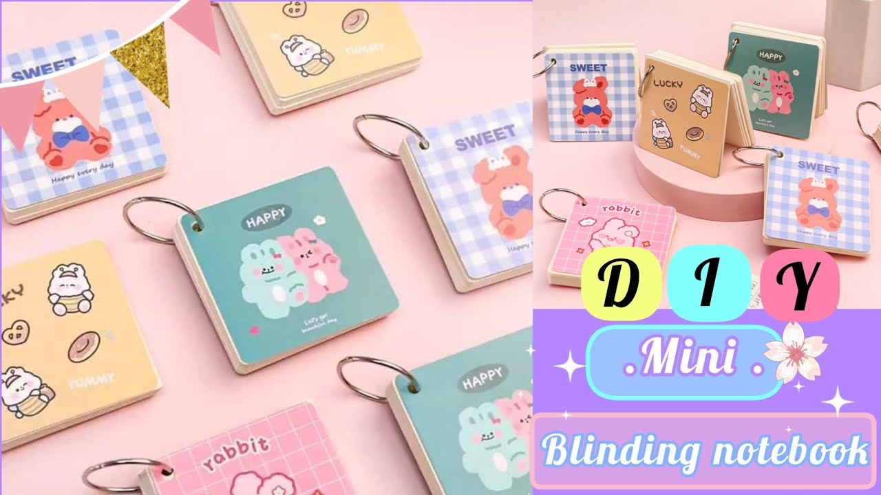 How to make Mini keychain notebook idea 💜// DIY Cute Handmade mini ...