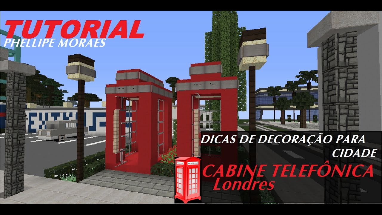 Tutorial: Minecraft-Como Fazer uma Cabine telefônica de Londres (sem ...