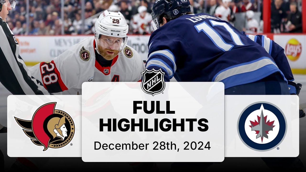 NHL Highlights | Senators vs. Jets | December 28, 2024 - YouTube