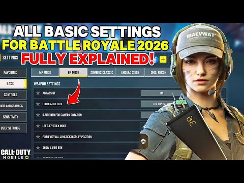 All Basic Settings in Call Of Duty Mobile For Battle Royale Fully Explained 2026 | COD MOBILE | CODM