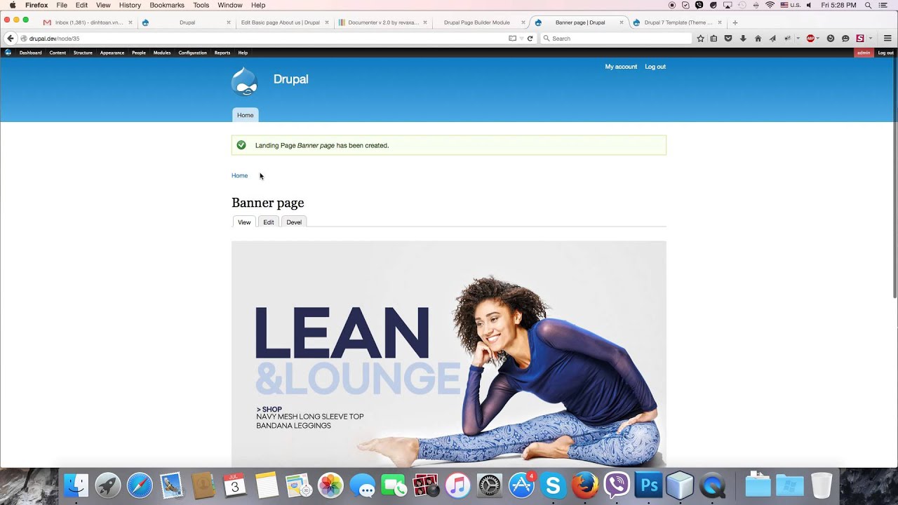 Drupal Builder Create empty landing page - YouTube
