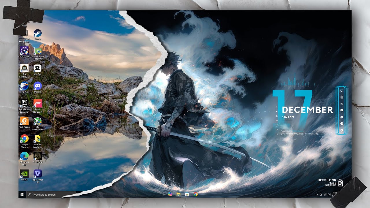 Tutorial Setup Desktop! More Clean - Comfy - Stylish with Live ...