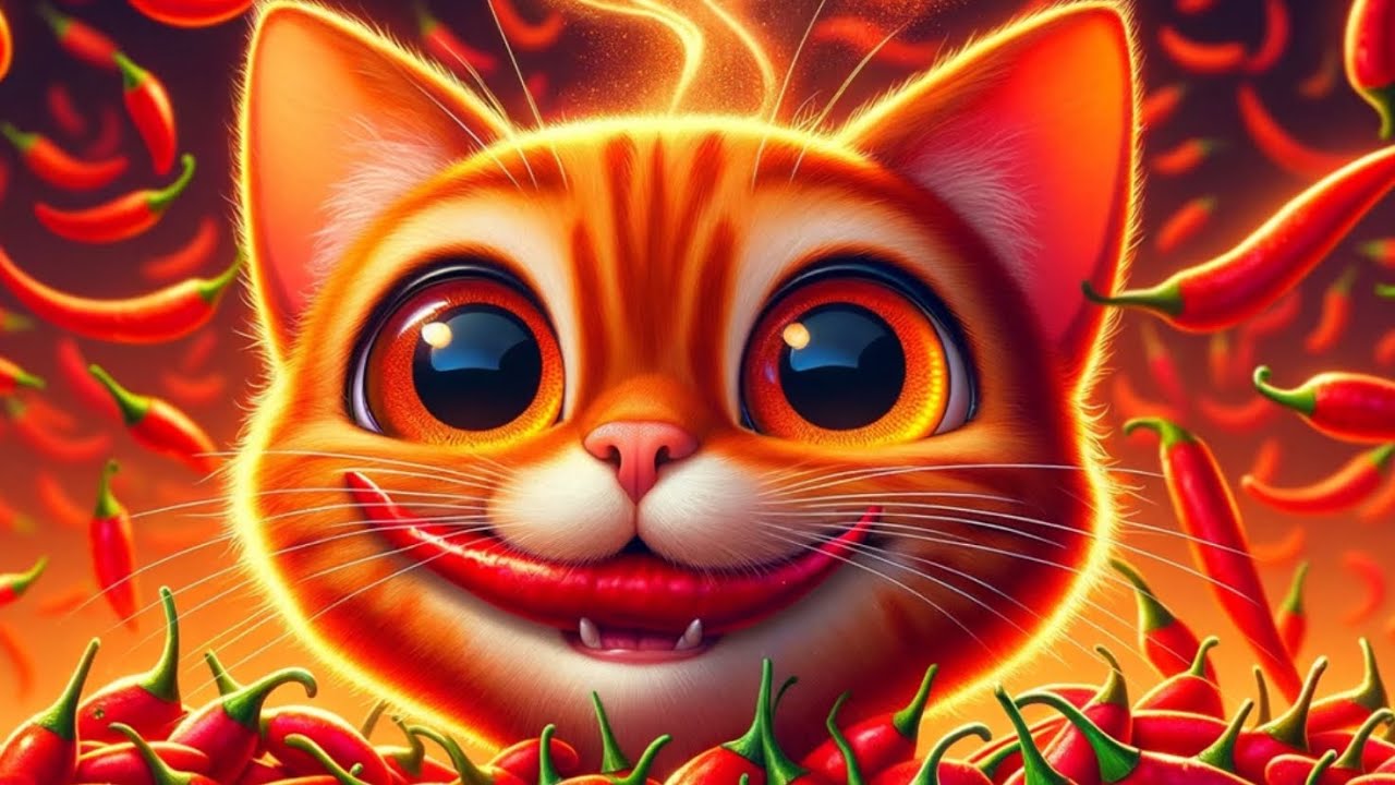 Cat eat red chili peppers 🌶️ #cutecat - YouTube