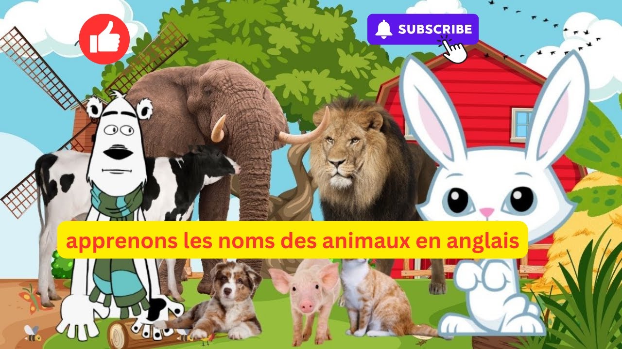 Apprenons les noms des animaux en anglais - YouTube