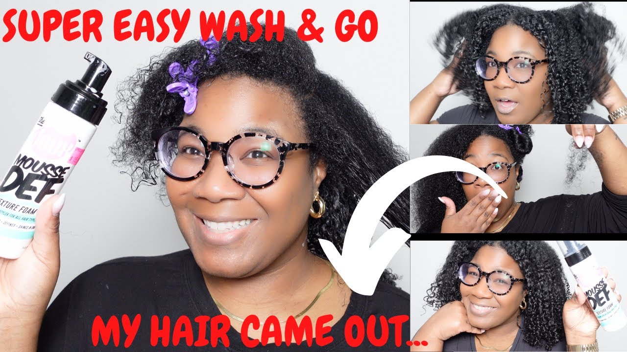Beginner Friendly Wash n Go using ONE Product | The Doux Mousse Def ...