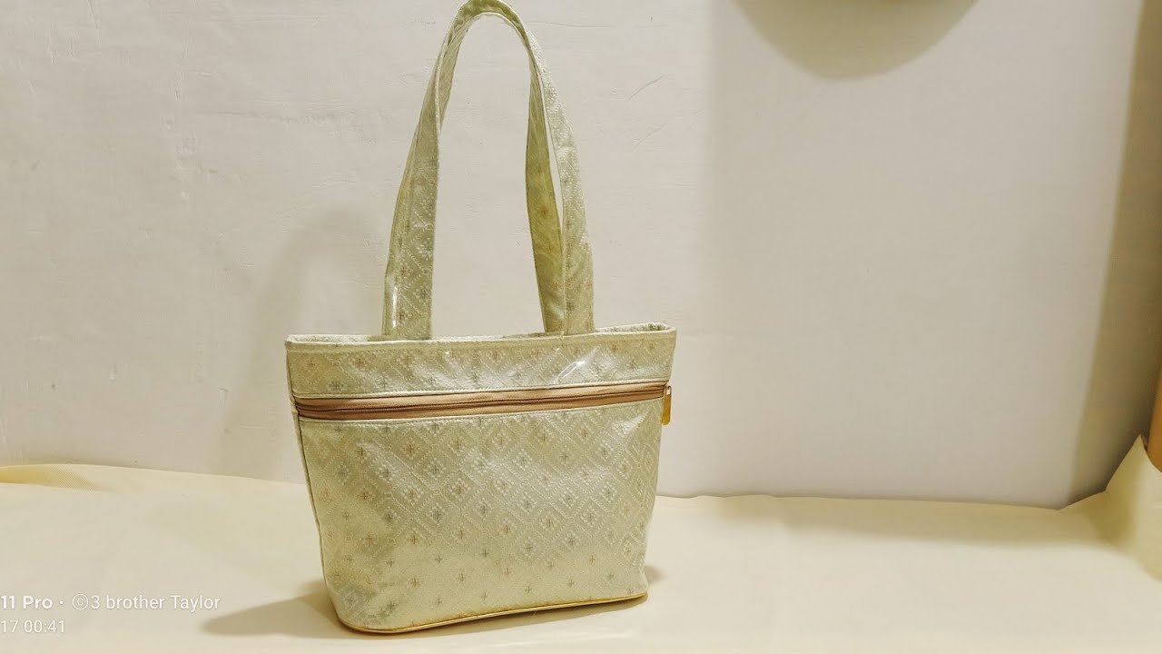 How to make handbag at home || hand bag stitching - YouTube