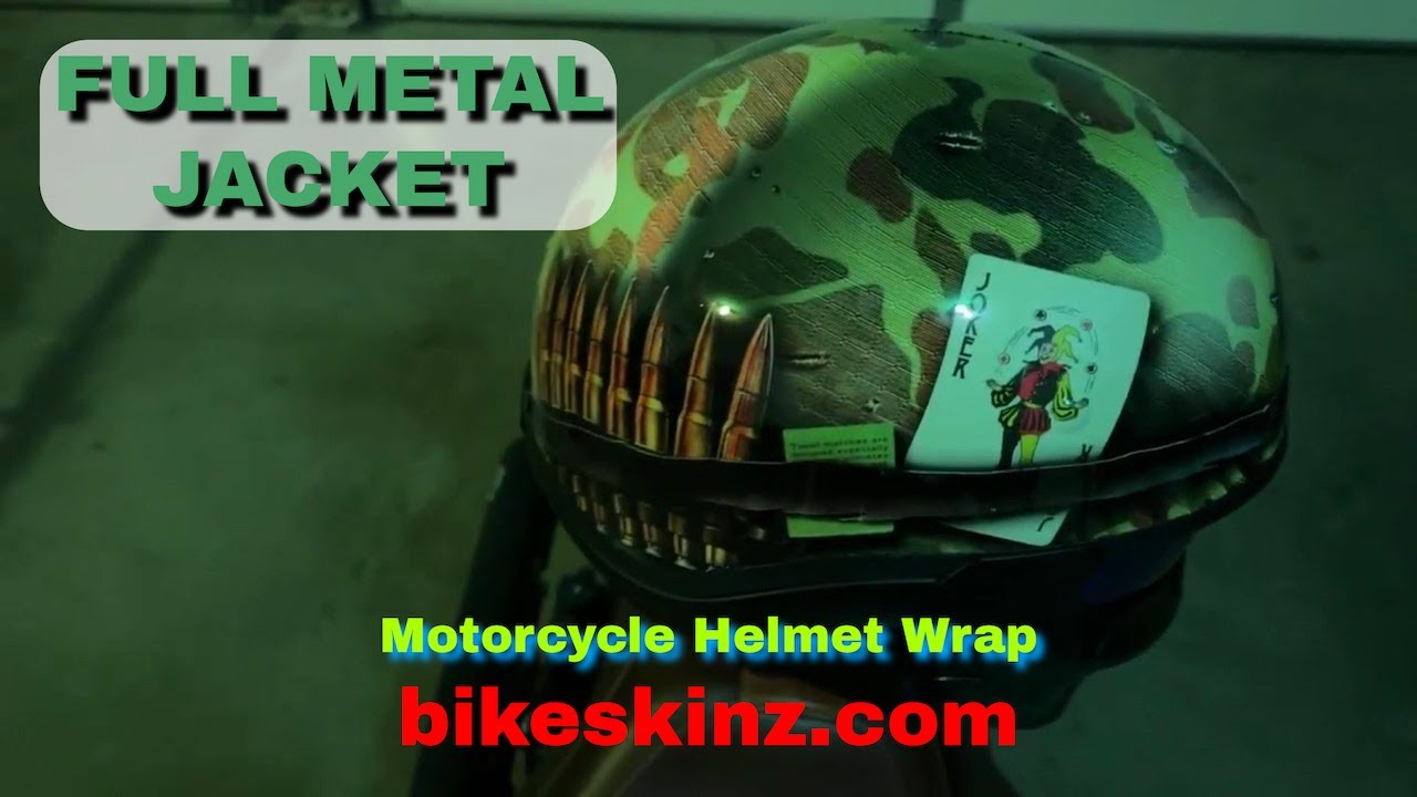 Full Metal Jacket Themed Motorcycle Helmet Wrap - YouTube
