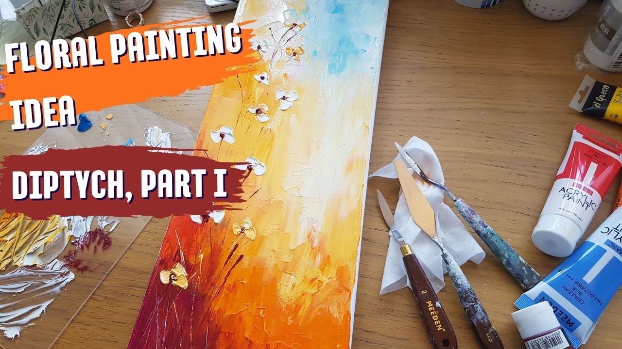 Simple and Elegant Abstract Floral Painting Idea - Diptych, Part I ...